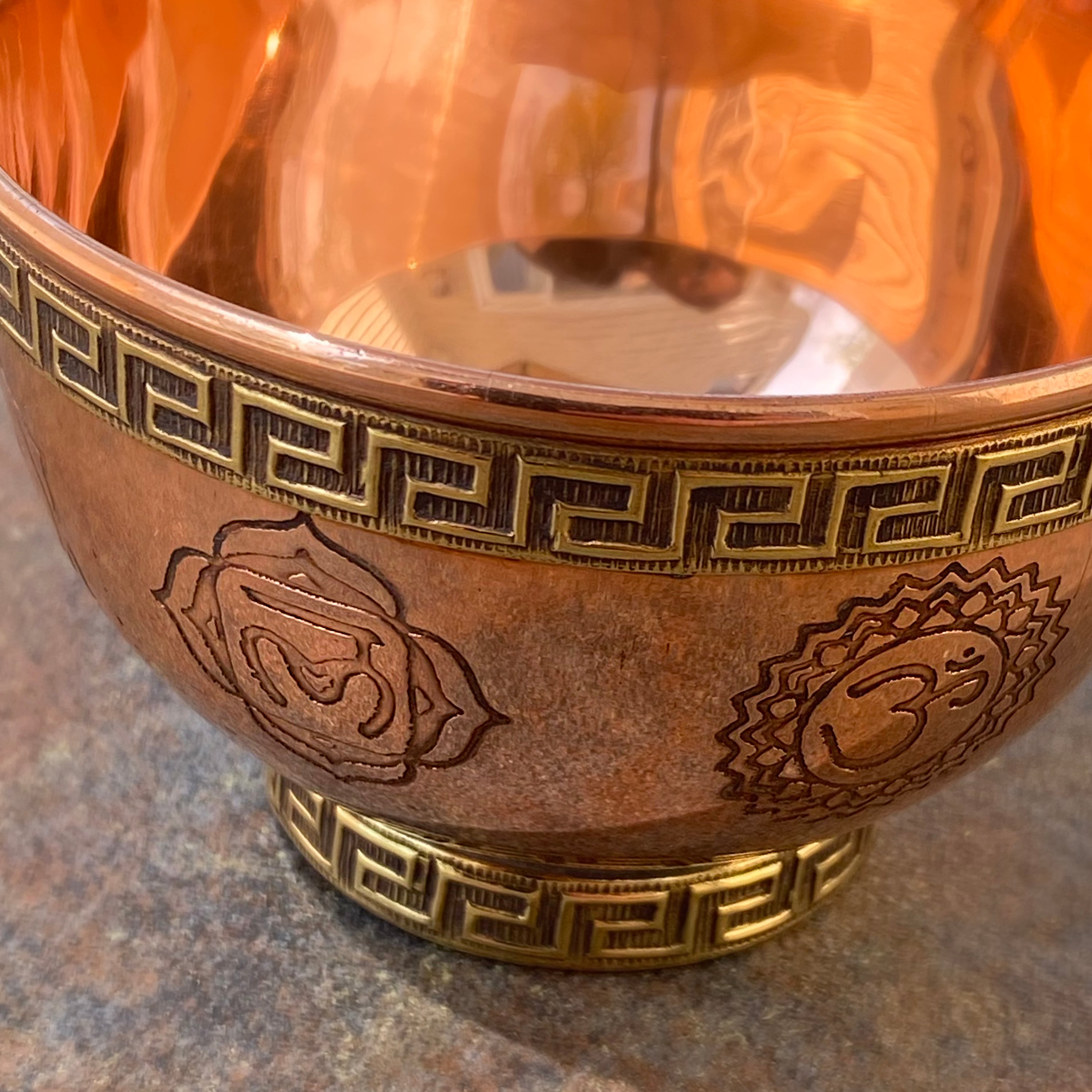 7 Chakras Copper Offering Bowl for Altar Use, Rituals, Incense, Smudgi ...