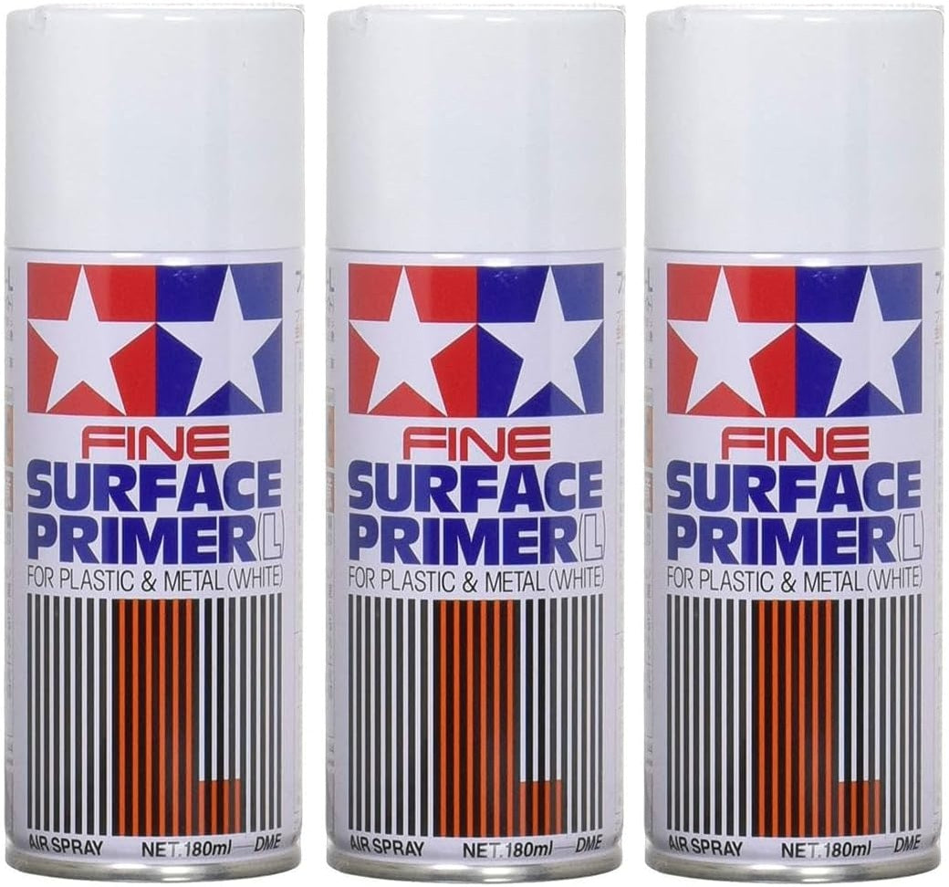 3-Pack TAMIYA Primer White 180ml (87044) 4950344870448 – Atharvaimports.com
